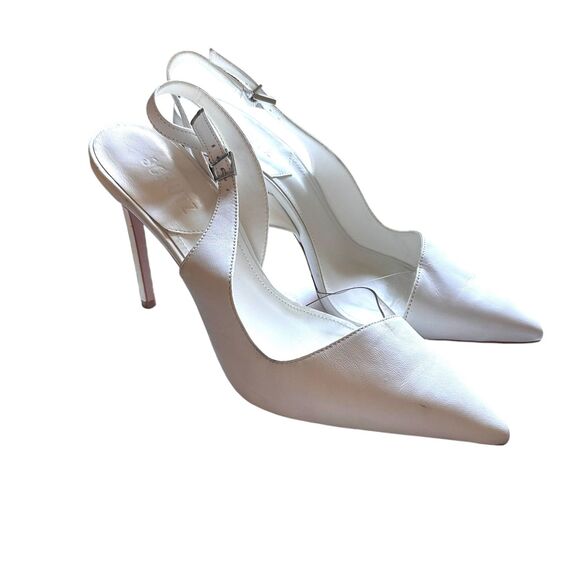 SCHUTZ | Shoes | Schutz Emma Pvc Leather Pointed Toe Slingback Pump ...
